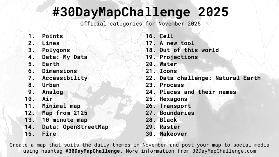#30DayMapChallenge 2025 | 30DayMapChallenge