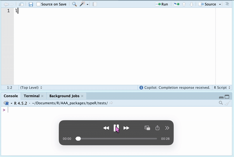 Getting Started with typeR • typeR